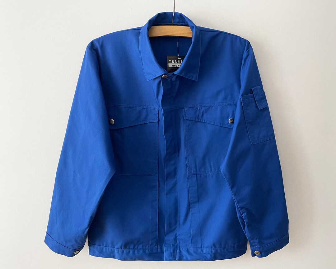 NOS Workers Jacket, Blue Canvas Men's Work Jacket, Cotton Blend ...