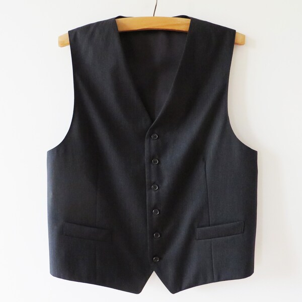 Black Formal Vest - Etsy