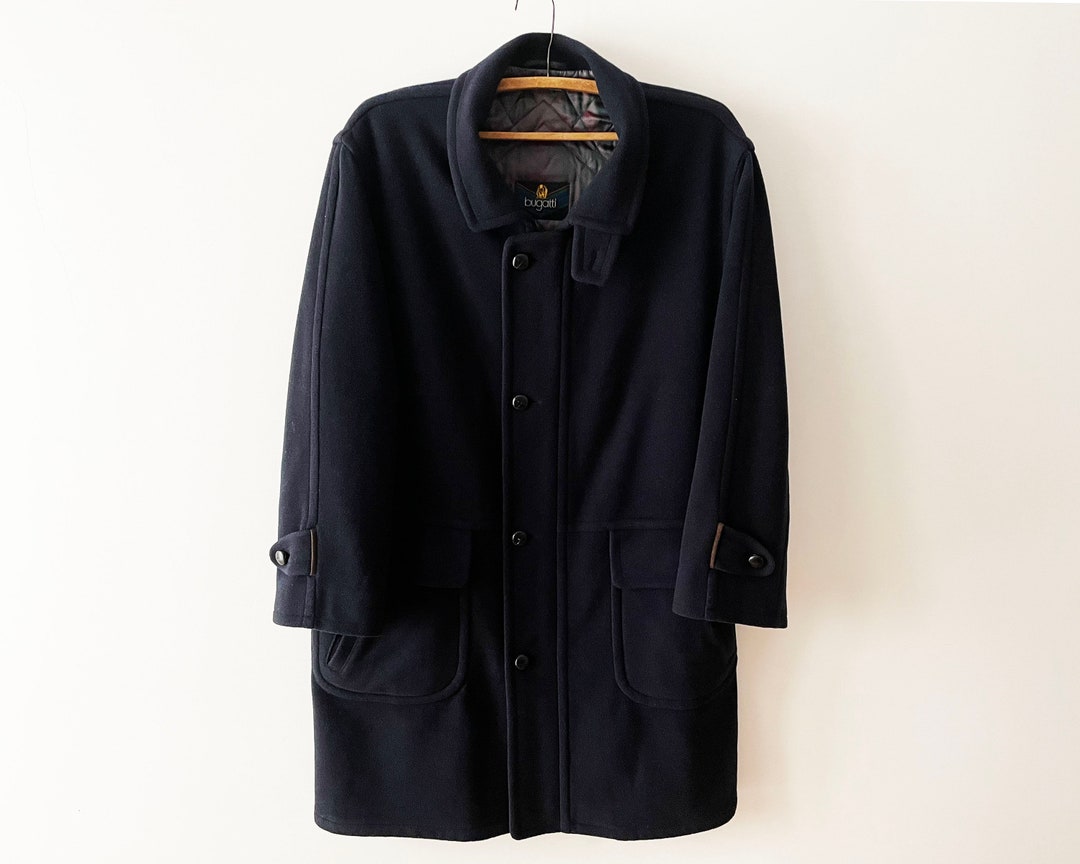 Men's BUGATTI Coat, Wool Blend Cashmere Winter Coat, Warm Short ...