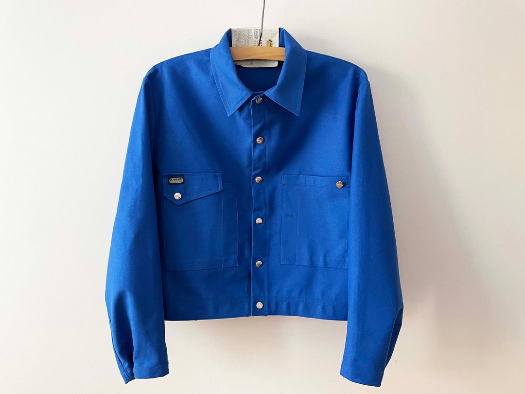 Vintage Blue Canvas Work Jacket: XXL Men's Chore Coat - Etsy