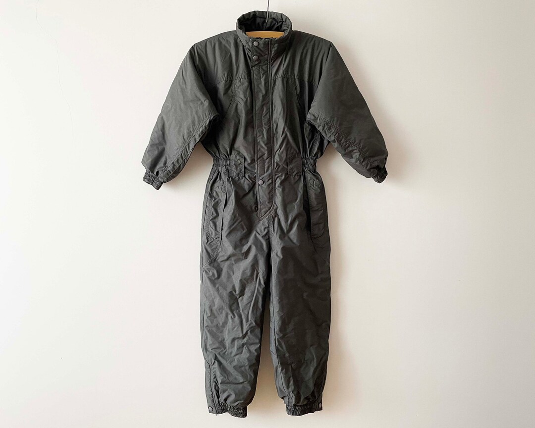 Gray Teens Ski Suit, Snow Overalls, Zipper Ski Pants, Winter Wear, Snow ...