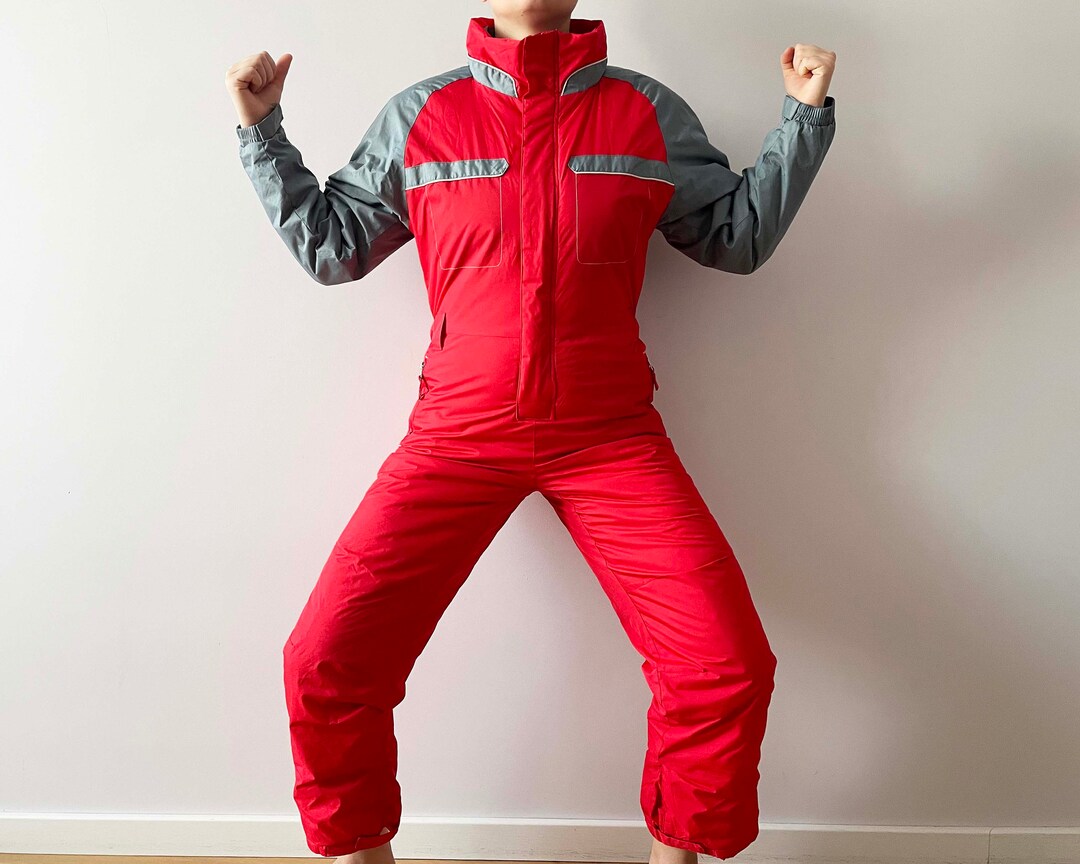 Red Snowsuit, One Piece Ski Suit, Winter Wear Snow Gear, Snow Pants ...
