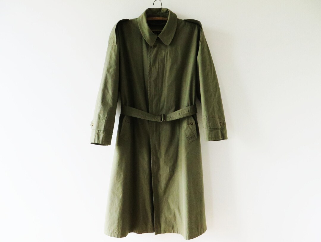 80s Men's Khaki Trenchcoat With Removable Insulation Classic Preppy ...
