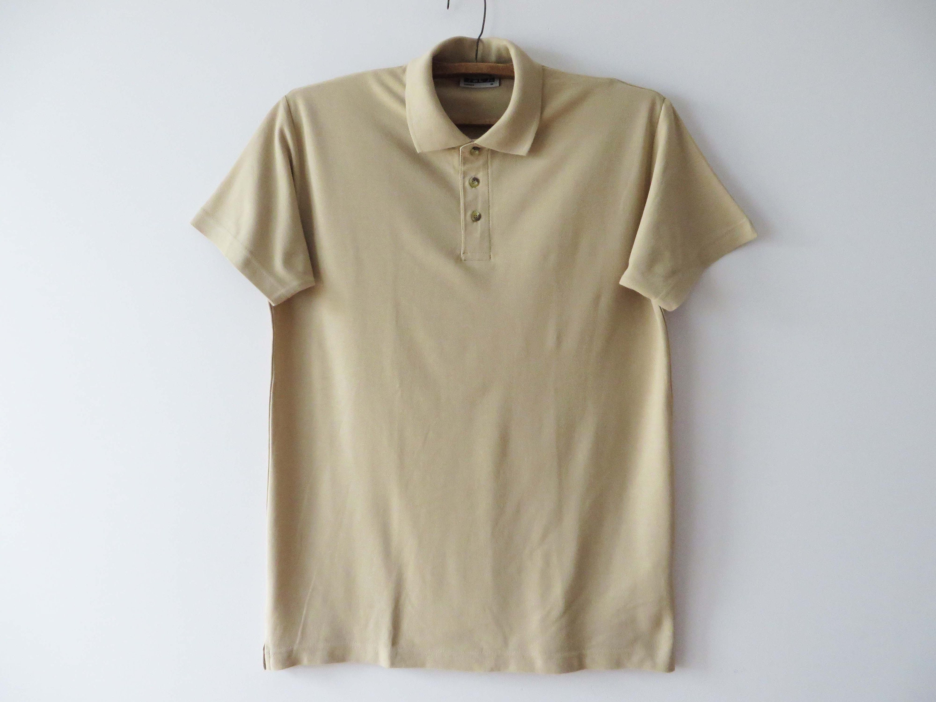 Polo beige polo de hombres de algodón camisa de caza camisa | Etsy