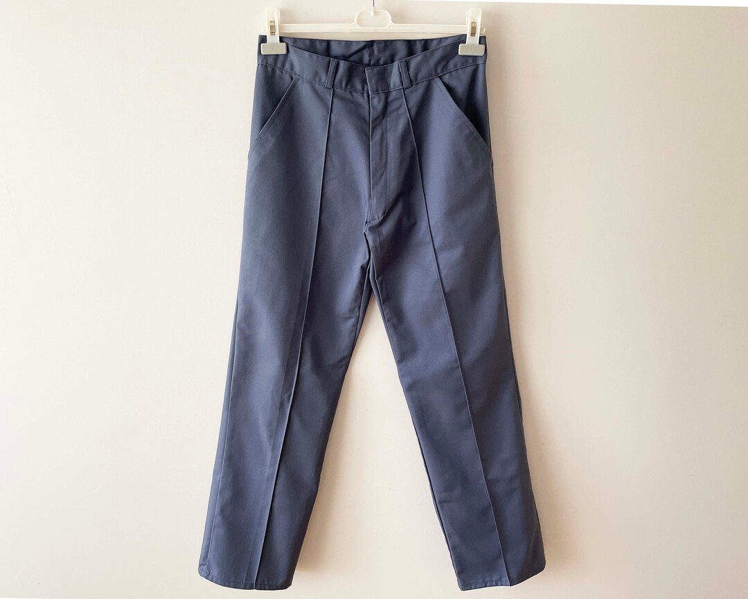 90s Men Work Pants, Grey Worker Trousers, Factory Workwear, Chore Pants ...