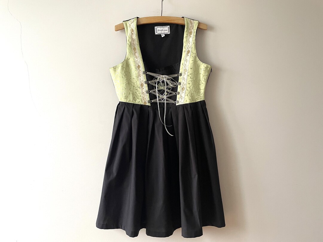Black Dirndl Dress, Trachten Women's Gown, Austrian National Folk Tirol ...