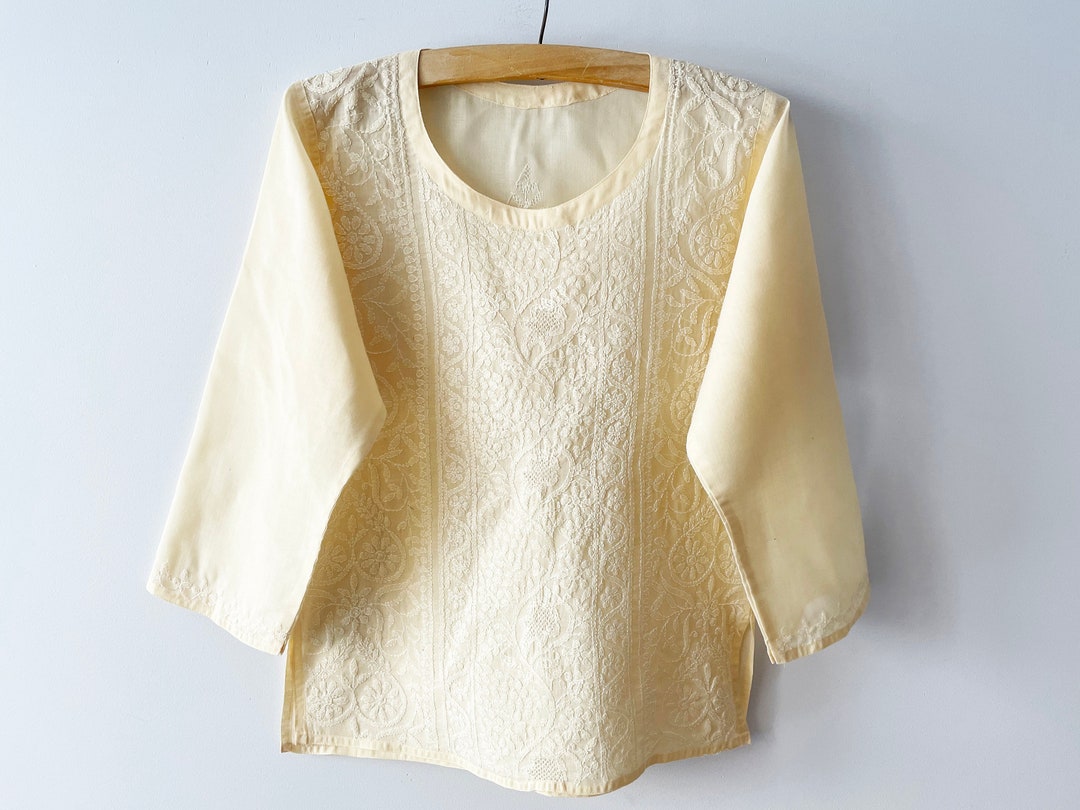 Pale Peach Batiste Top Lightweight Women's Summer Blouse - Etsy