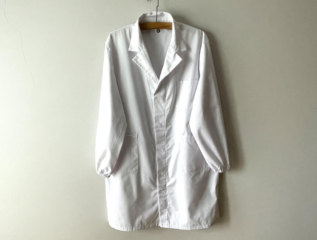 White Work Coat, Laboratory Coat, French Style Work Clothes, Artist ...