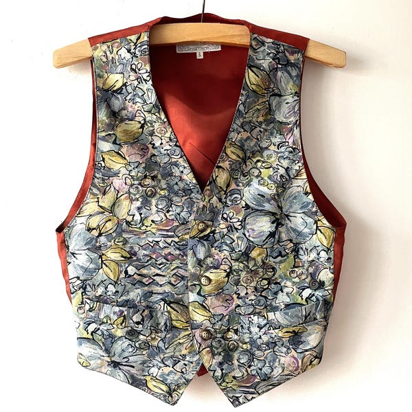 Floral Vest - Etsy