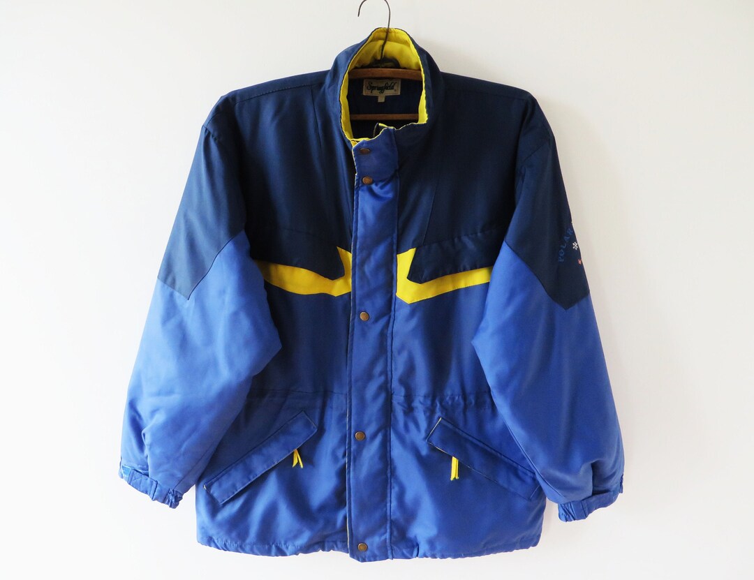 90s Winter Parka Jacket Hipster Snowboarding Jacket Colorblock Snow Ski ...