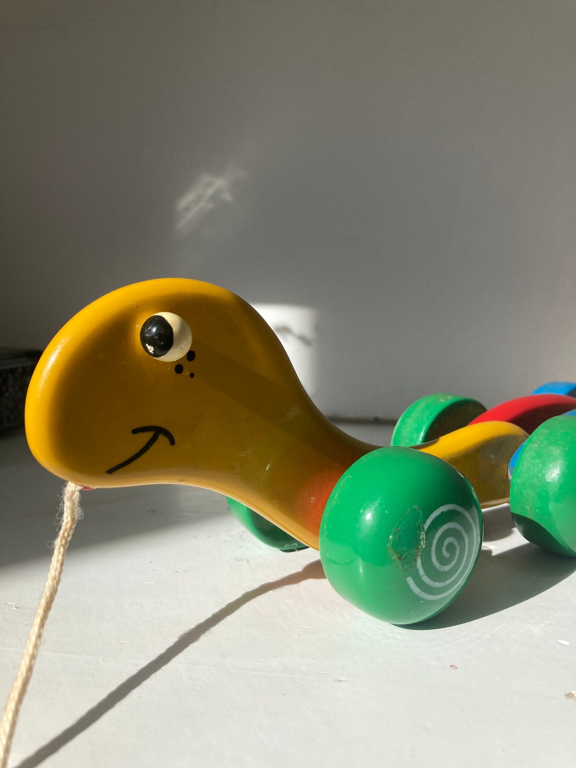Vintage RARE Wooden Snake Push Pull Toy by Kouvalias Made in - Etsy ...