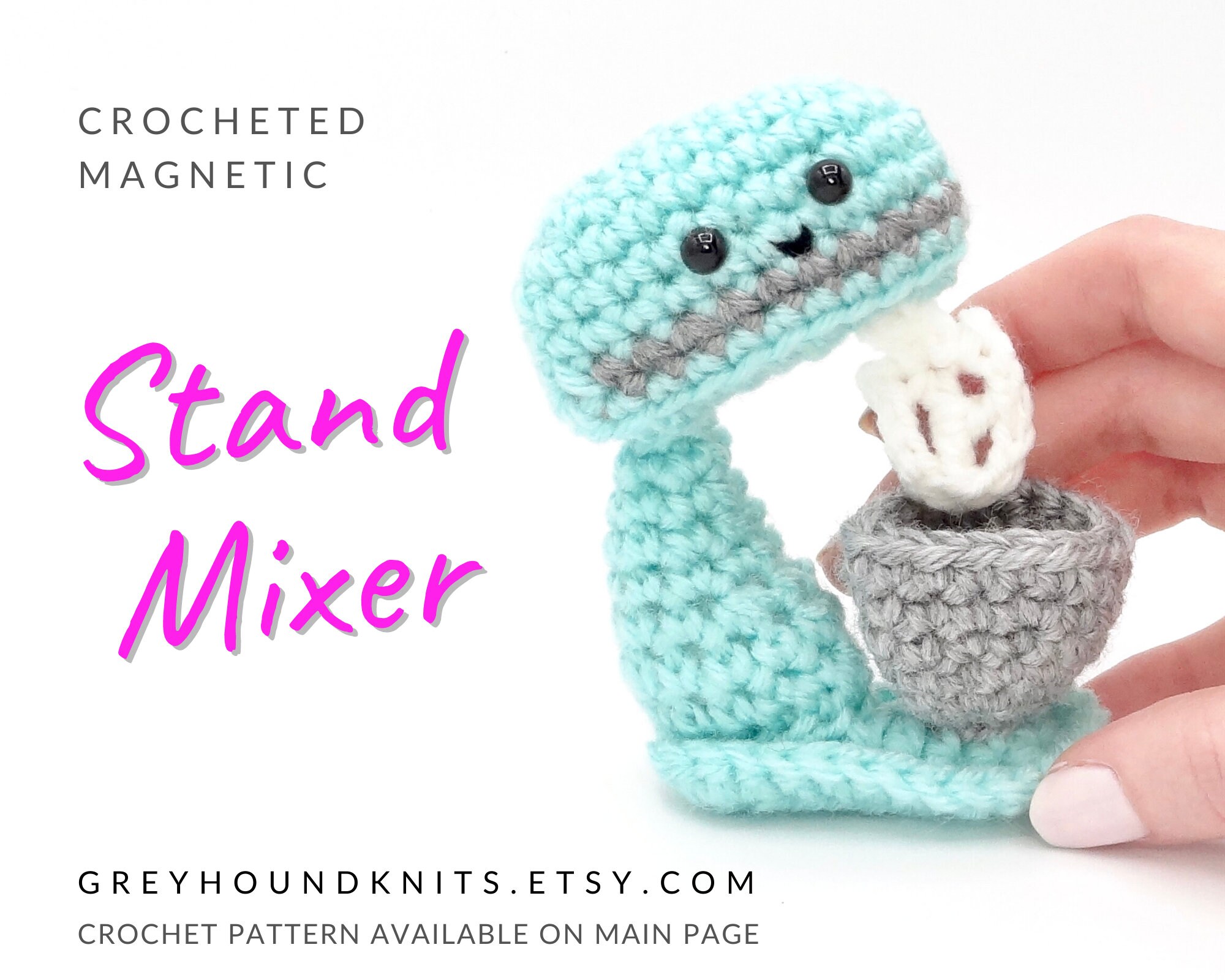 Stand mixer crochet magnet unique cute baker chef gift | Etsy