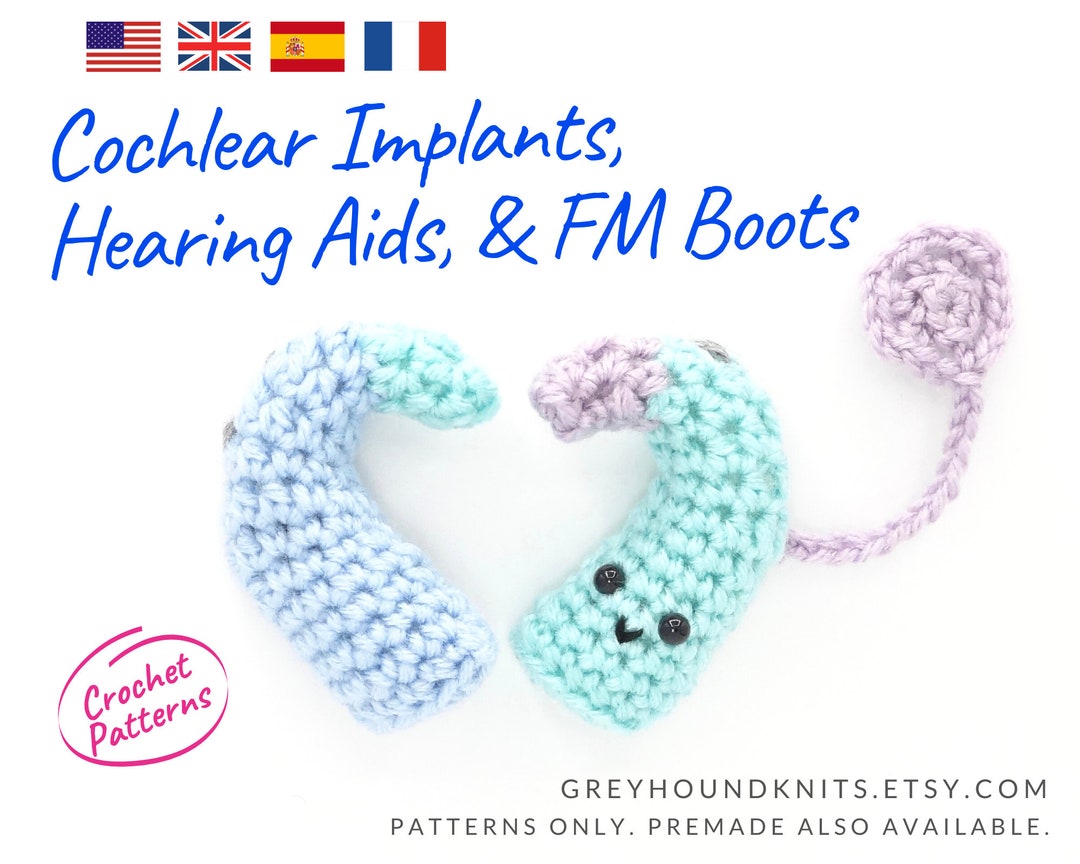PATTERN Hearing Aid Cochlear Implant Crochet Magnet Audiologist ENT ...