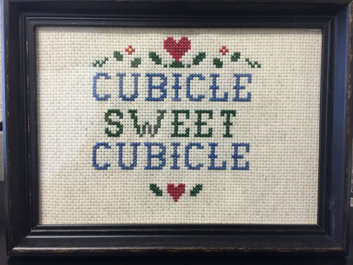 Cubicle Sweet Cubicle Cross Stitch Pattern - Etsy