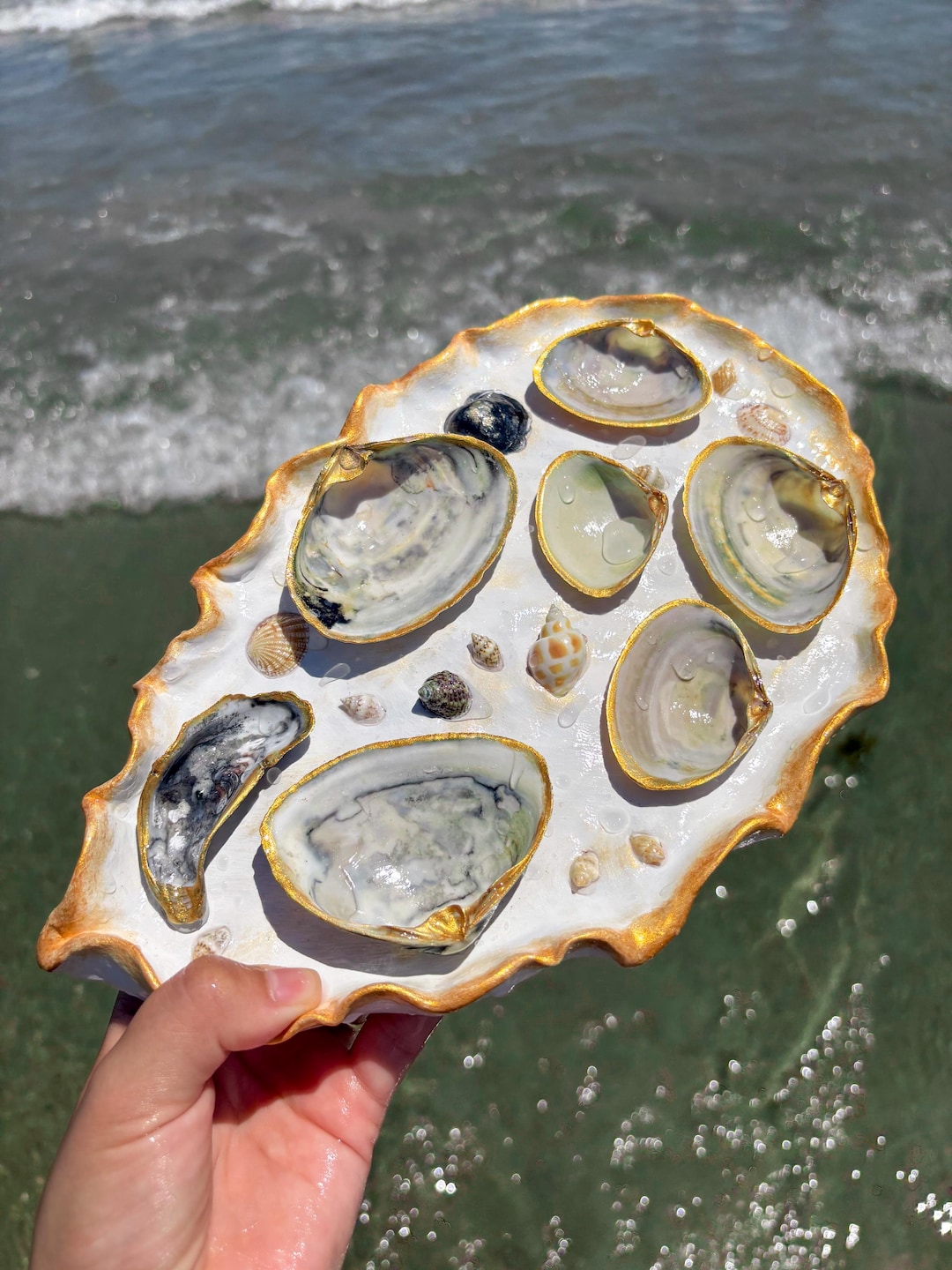 Seashell Paint Palette, Watercolor Paint Palette, Jewelry Holder ...