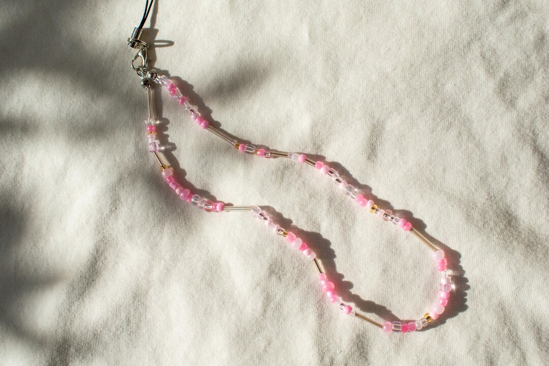 Pink Girly Phone Charm Keychain, Cell Phone Pendant, Cell Phone ...