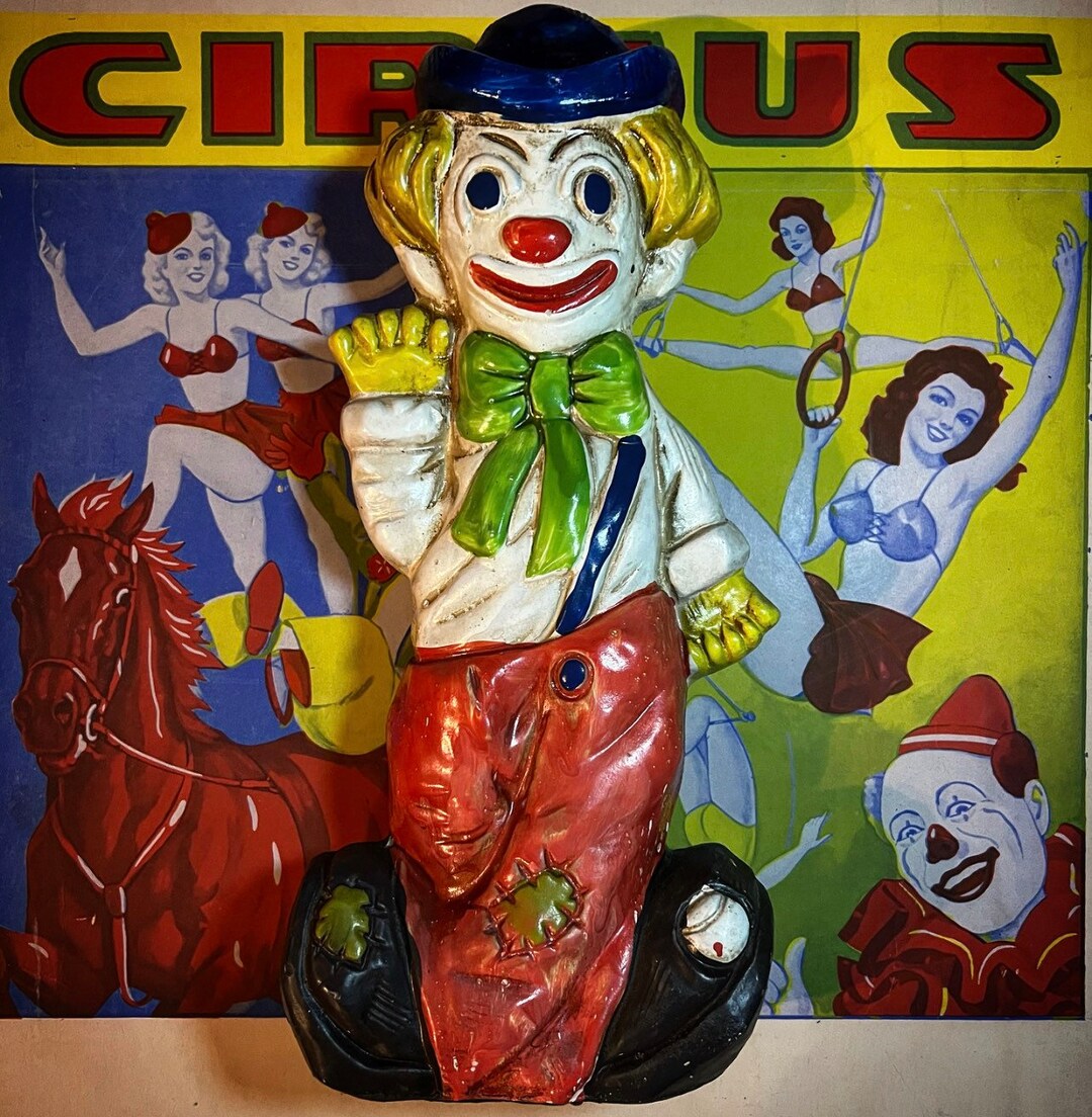 Two Faced Clown Bank Large Double Face Vintage Kitschy Ceramic - Etsy