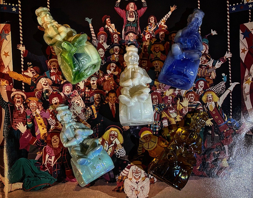 Glass Circus Clown Figurine Vintage Carny Circus Clown Carny Vintage ...