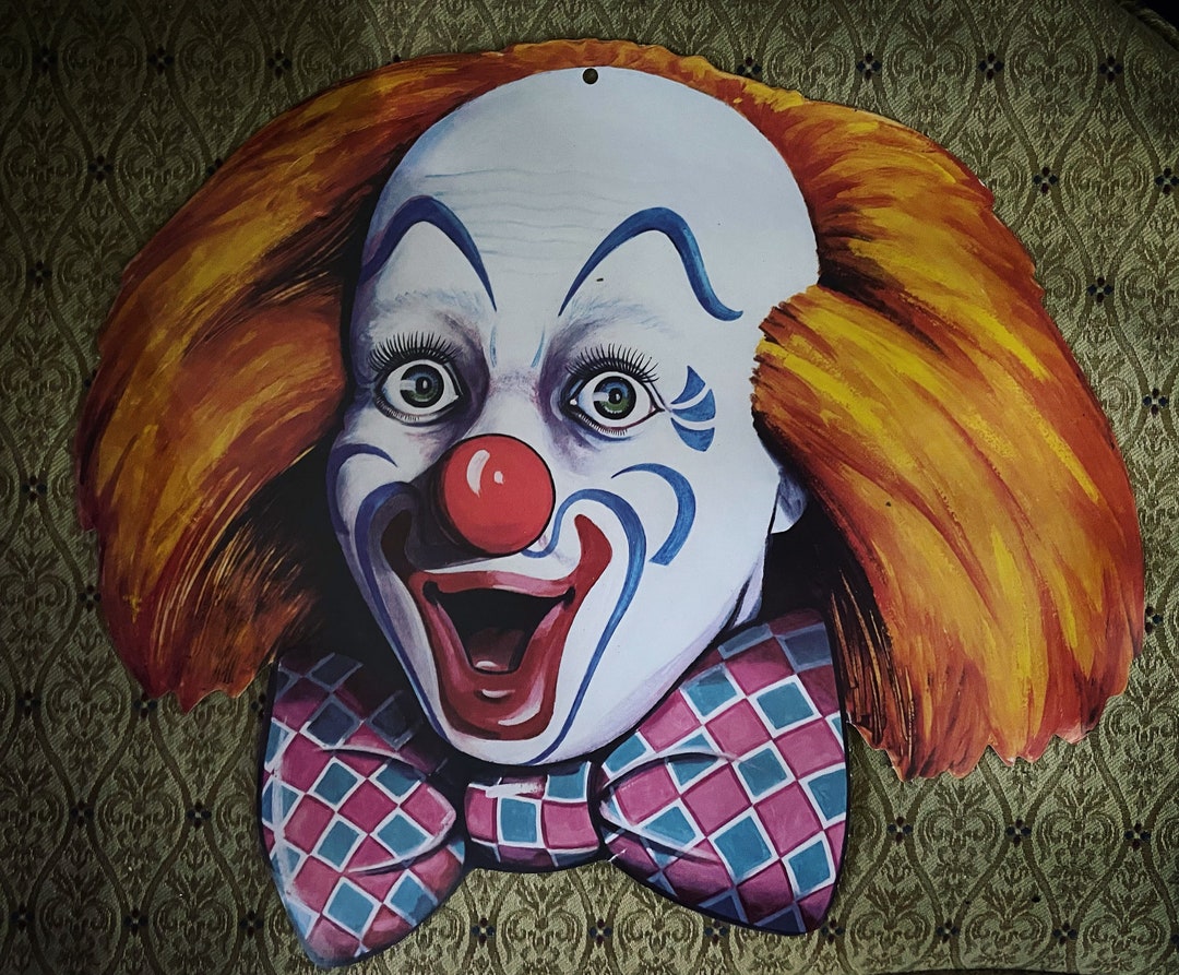 Beistle Clown Die Cut Original Halloween Scary Creepy Clown - Etsy