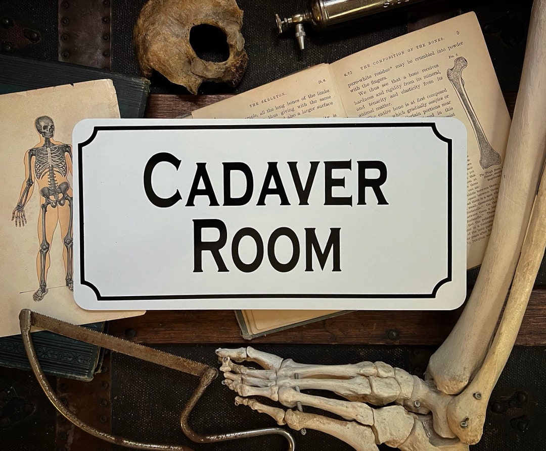Cadaver Room Metal NOS Vintage Wall Sign Hanging - Etsy