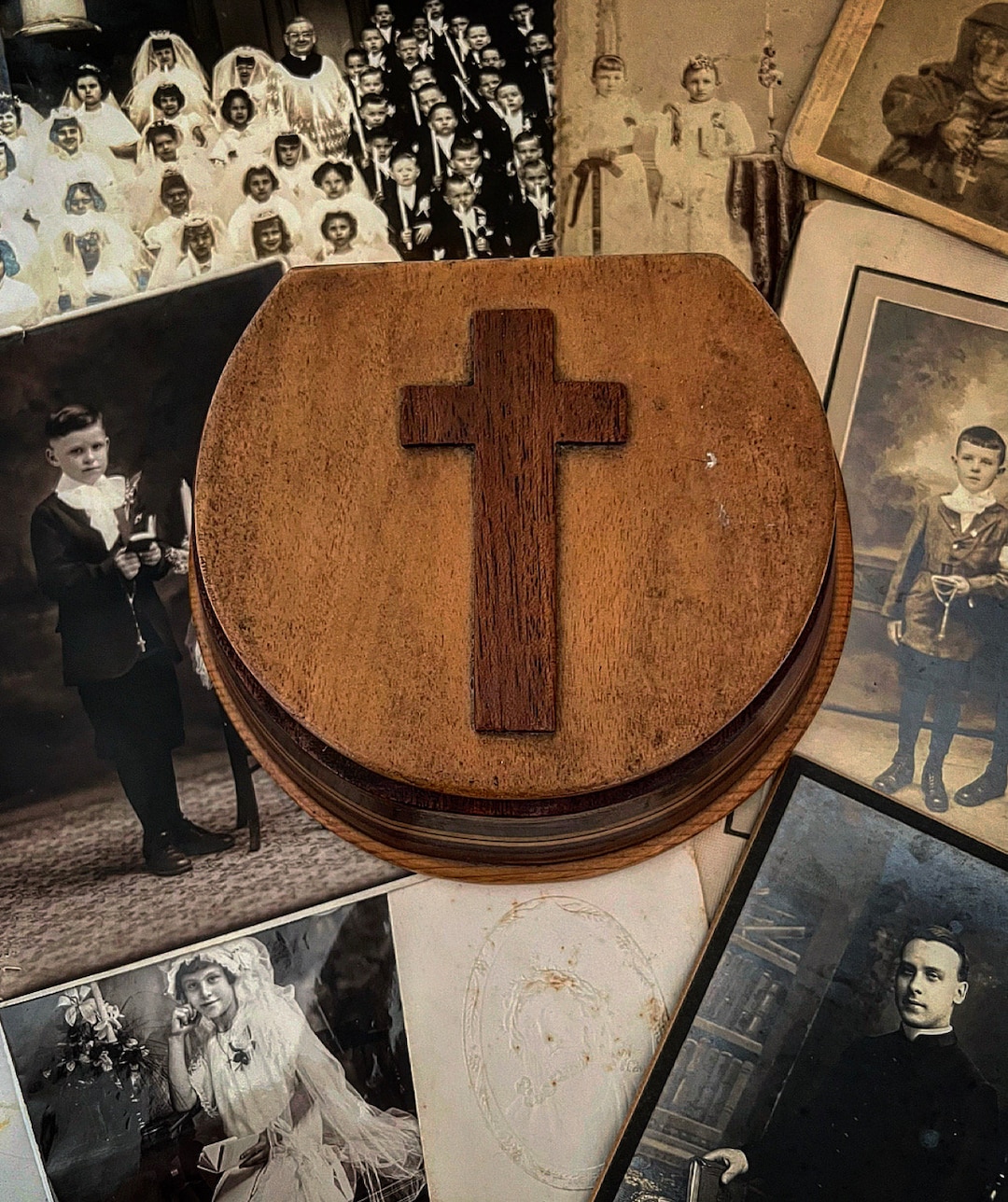 Vintage Crucifix Communion Wood Box Vintage Religious Last Rites Coven ...