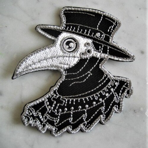 Embroidered PATCH plague Doctor With Hook and Loop - Etsy