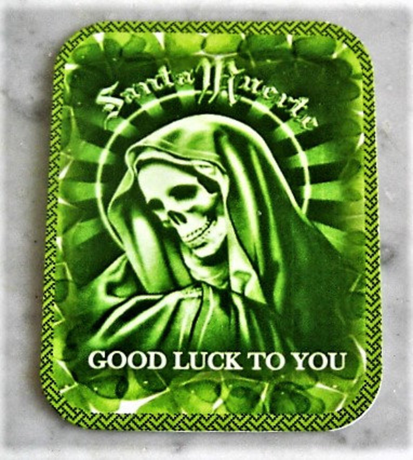 Santa Muerte Petition Card GOOD LUCK Green for Luck | Etsy