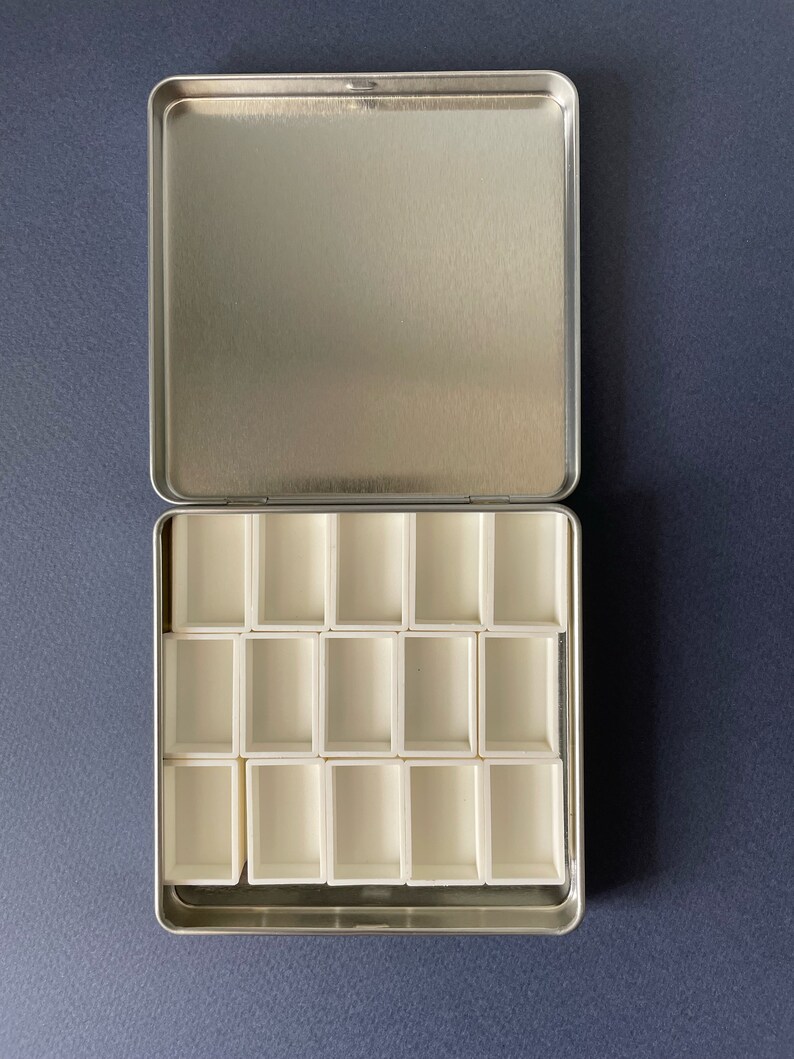 Large Empty Tin Watercolor Palette Box Metal Tin - Etsy