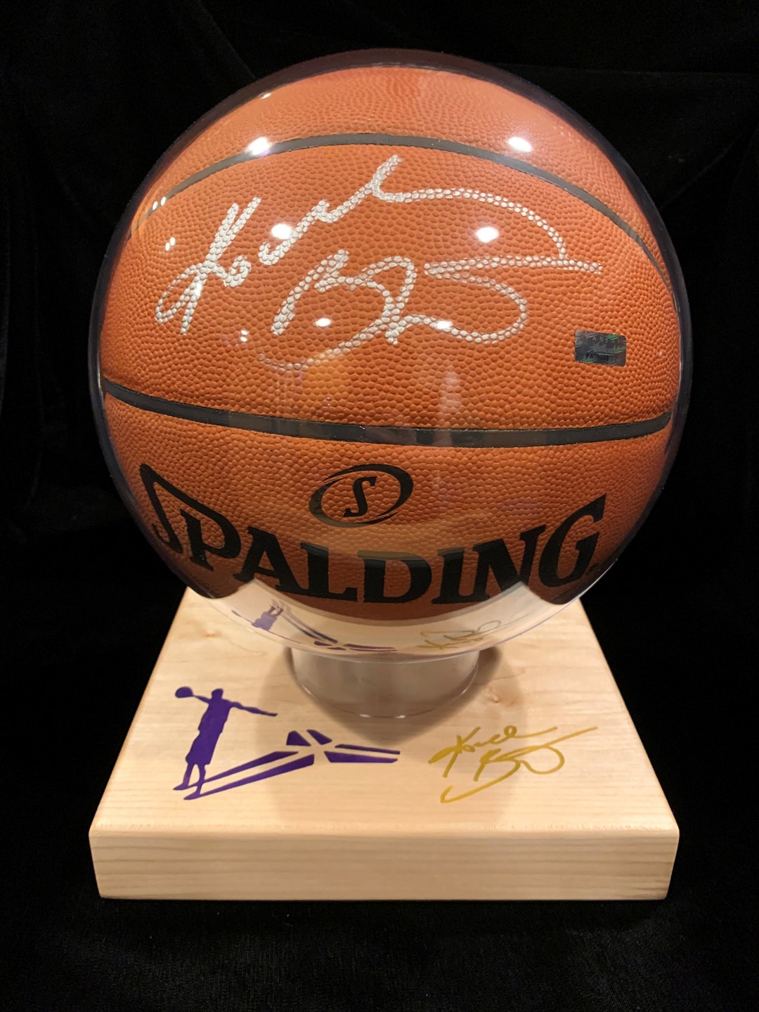 Kobe Bryant Custom Hardwood Basketball Display Case - (basketball NOT ...
