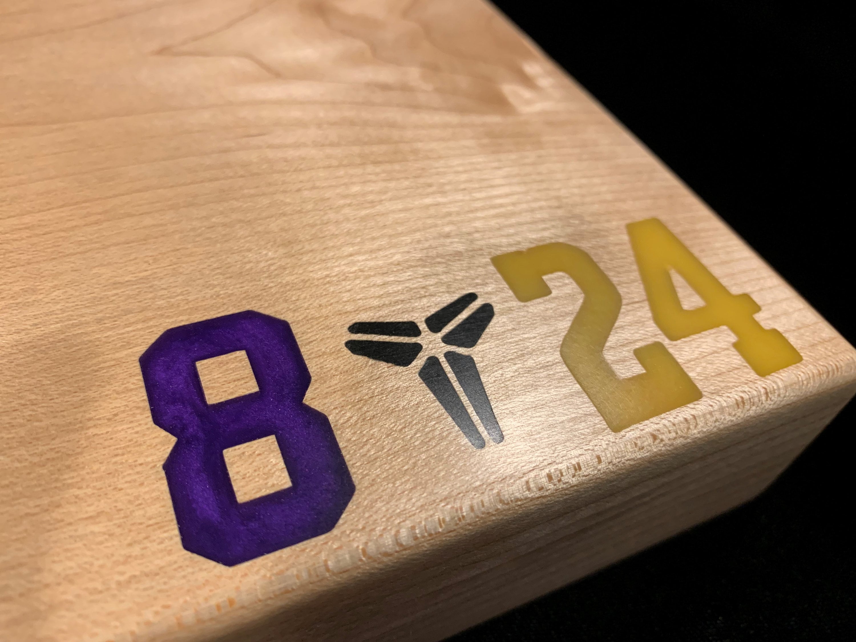 Kobe Bryant Custom Hardwood Basketball Display Case - (basketball NOT ...