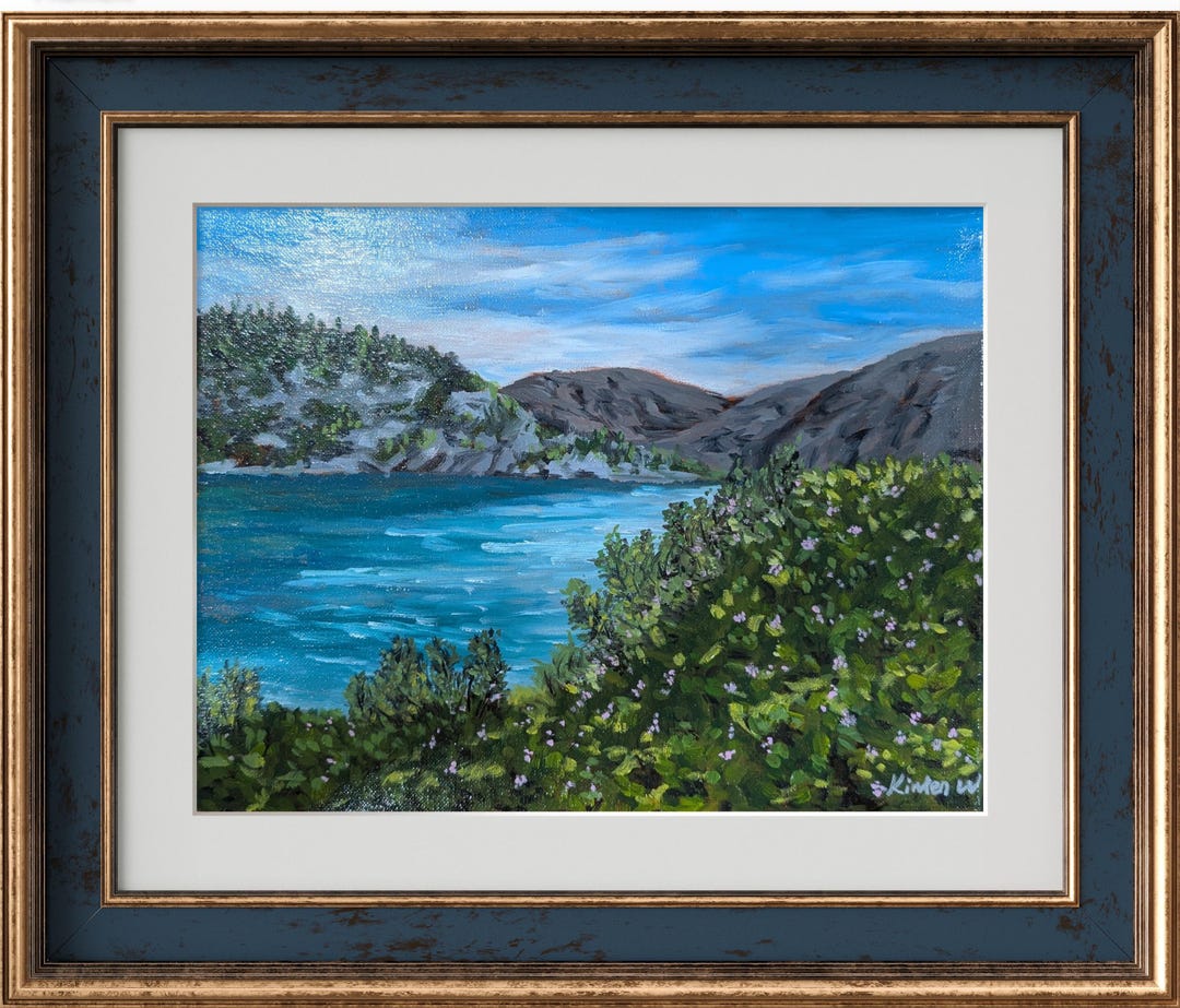 Original Oil Painting - California Pinecrest Lake 14*11 - Etsy