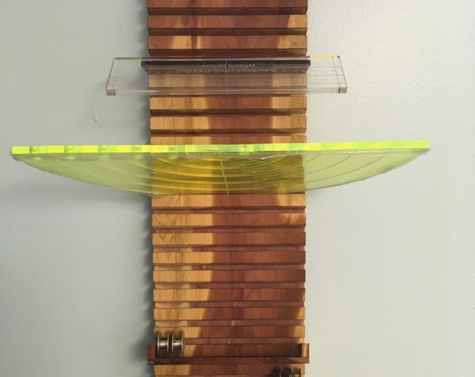 Solid 6" X 18" Large Hardwood Hanging Ruler Rack With Bobbin Shelves - Etsy
