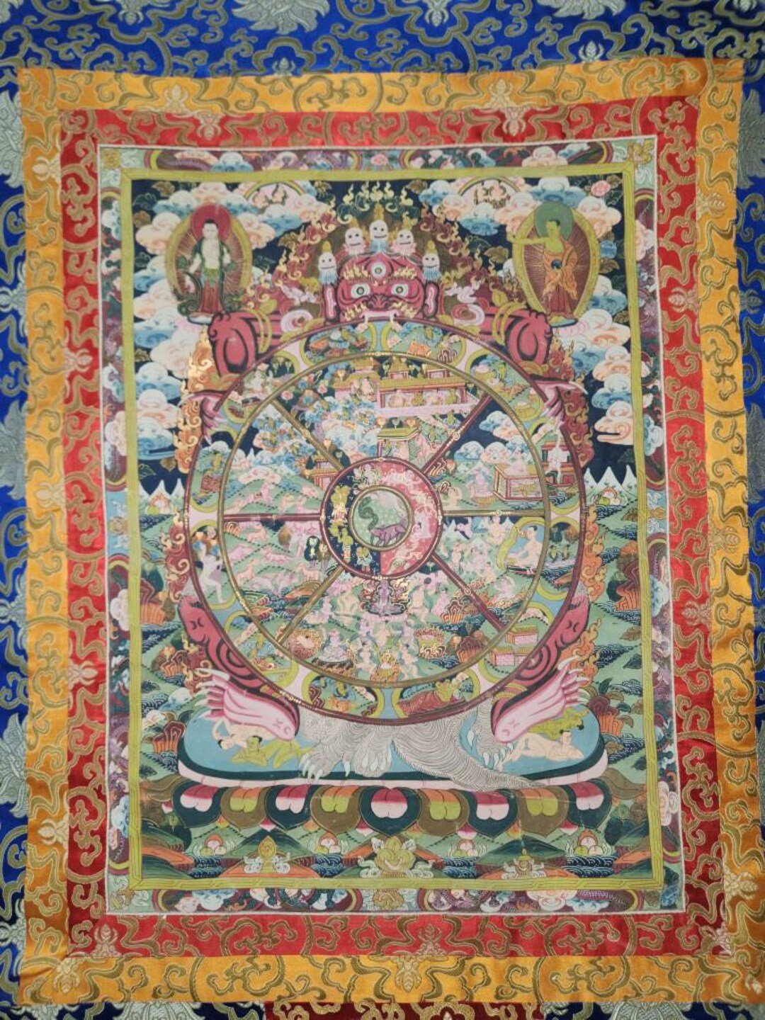 Tibetan Thangka Painting Thangka Variously Spelt as Thangka Tangka ...