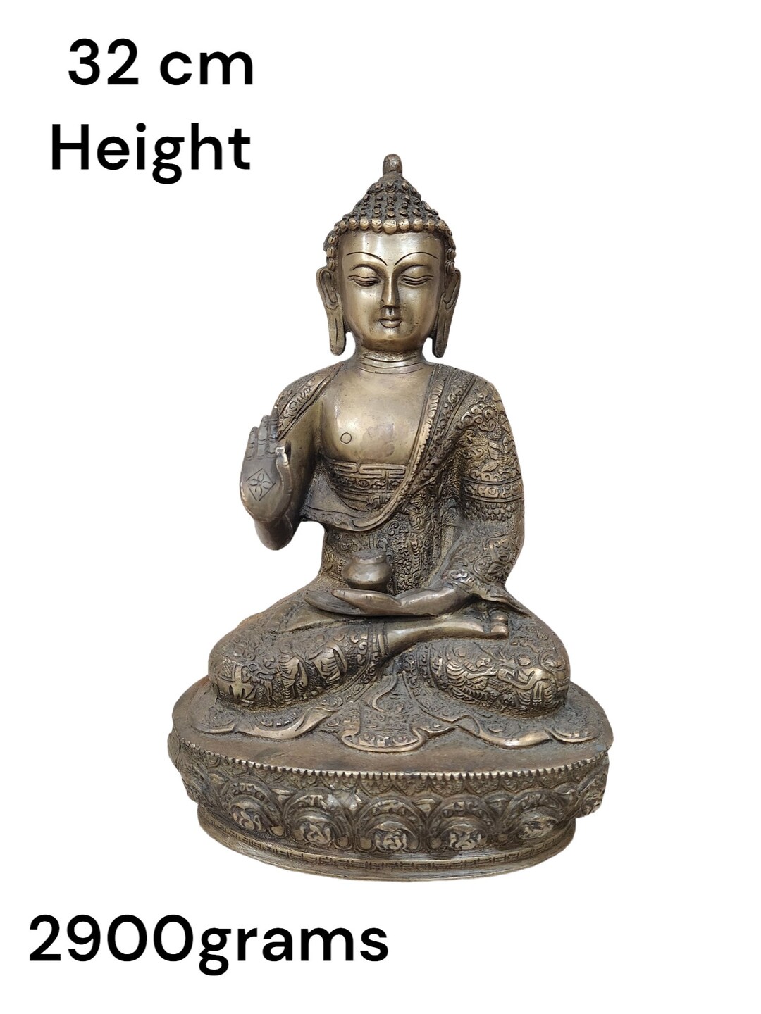 Used Brass Budda Meditation Showpiece, Home Decor Items, Brass Buddha ...