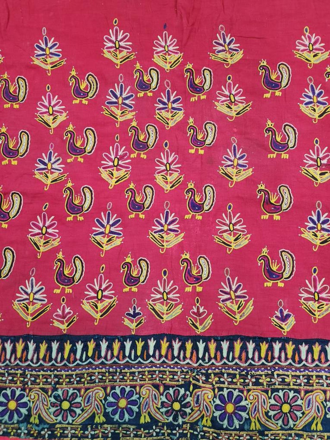 Indian Embroidery Mochi Embroidery From Kutch Region of India 19th ...