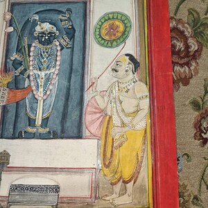 Indian Miniature Painting of Shrinath Ji With Priests Performing ...
