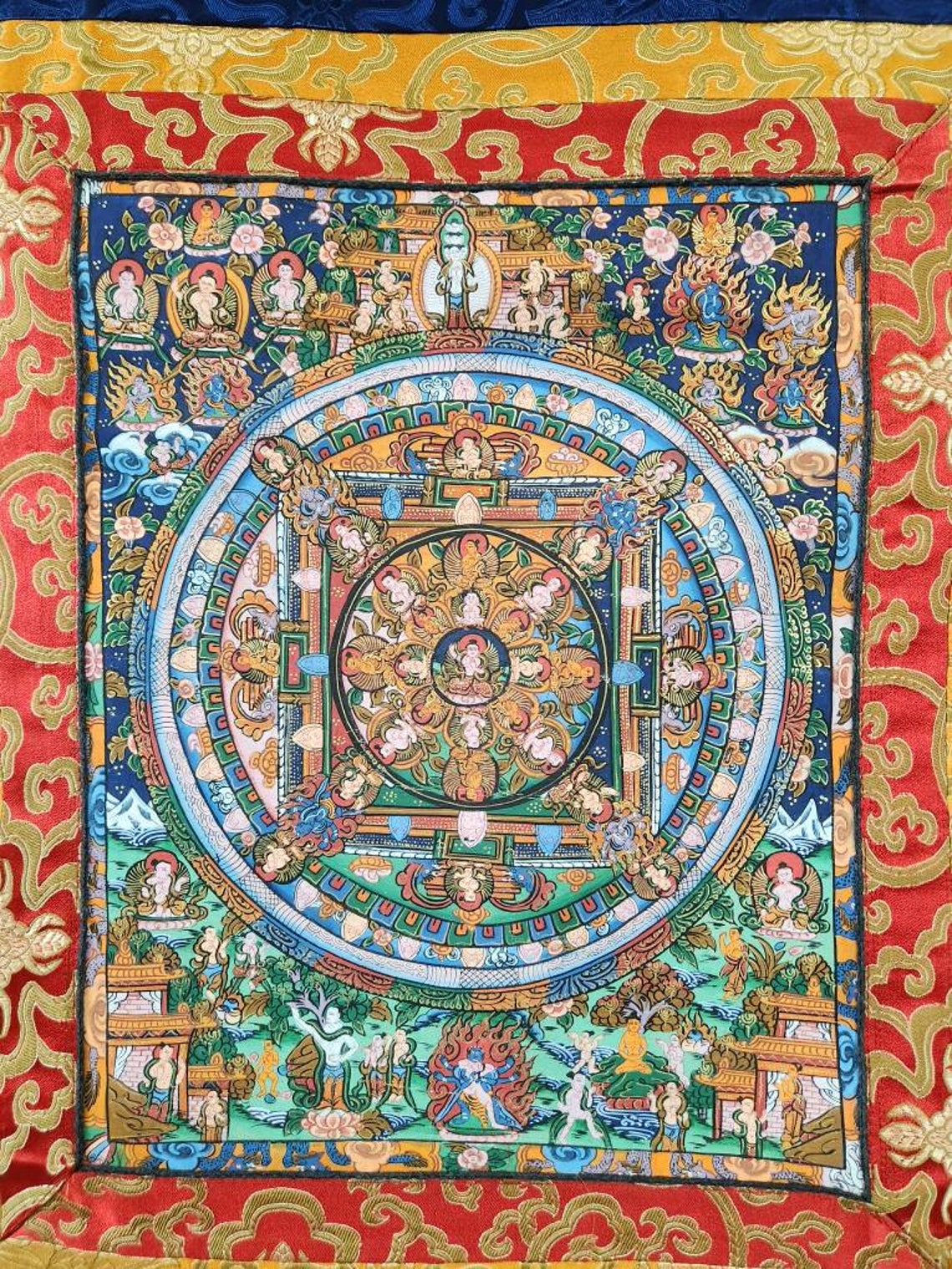 Tibetan Thangka Painting Thangka Variously Spelt as Thangka Tangka ...