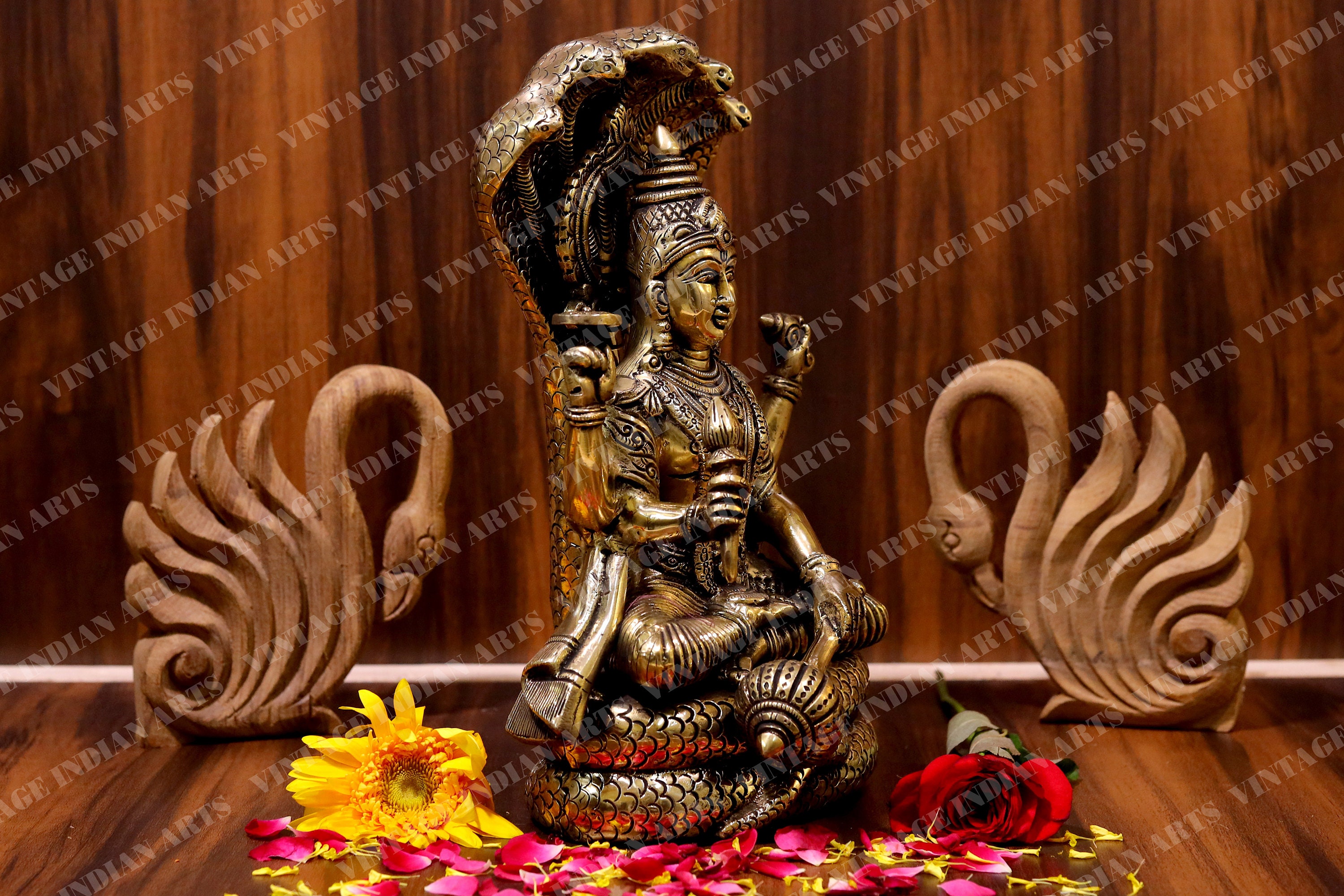 Vishnu Brass Idol Vishnu Statue Vishnu Idol Vishnu Bhagwan Moorti Laxmi ...