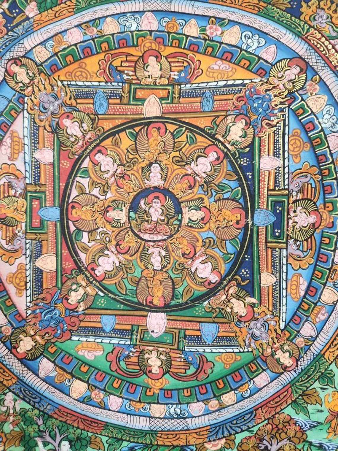 Tibetan Thangka Painting Thangka Variously Spelt as Thangka Tangka ...