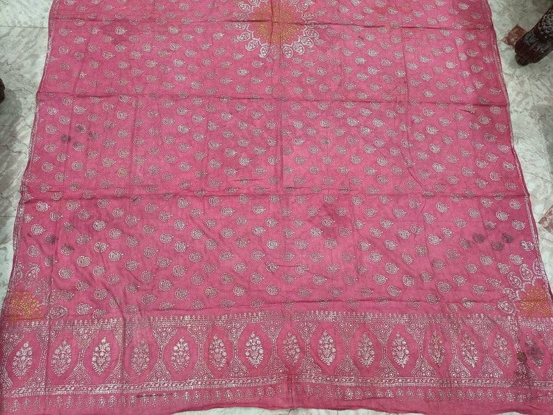 Antique Rajasthani Odhni With Silver and Gold Work Also Known as Ganga ...