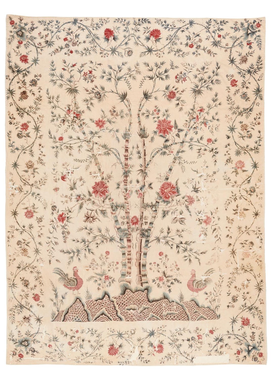 Indian Palampore A Large Tree of Life Panel Coromandal Coastsouth-east ...