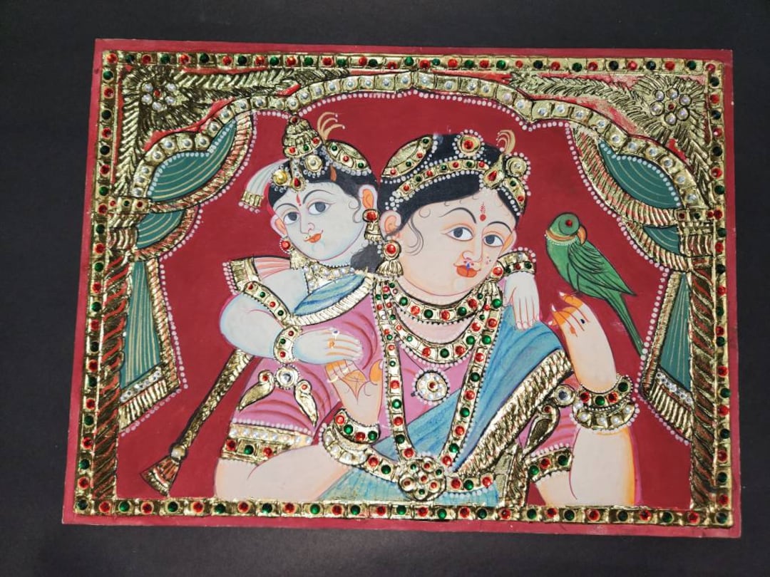 Tanjore Painting Indian Painting Tanjore Art Small Size 12 Inch by 16 ...