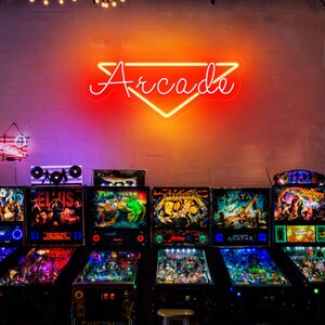 Retro Arcade Neon Sign - Your Arcade, Man-cave LED Sign, Vice Colors ...