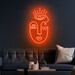 Face Art Neon Sign Wall Art, Neon Sign Art, Face Led Sign, Abstract ...