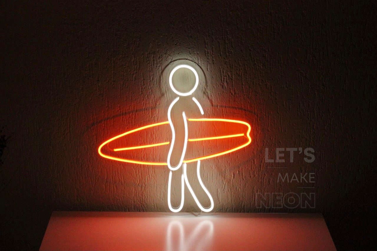 Neon Sign Light, Surfer Neon Sign, Bedroom Neon Sign, Neon Sign, Neon ...