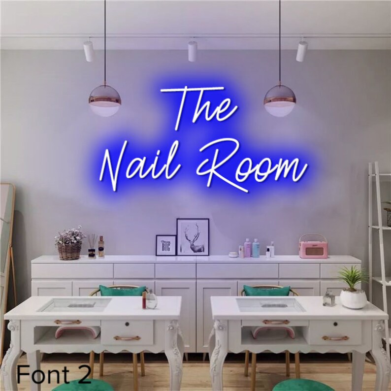 The Nail Room Neon Sign Nails Neon Sign Wall Decor Party - Etsy