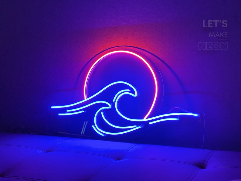 Sunrise Sunset Neon Sign Sun Wave Neon Sign Bedroom Neon - Etsy