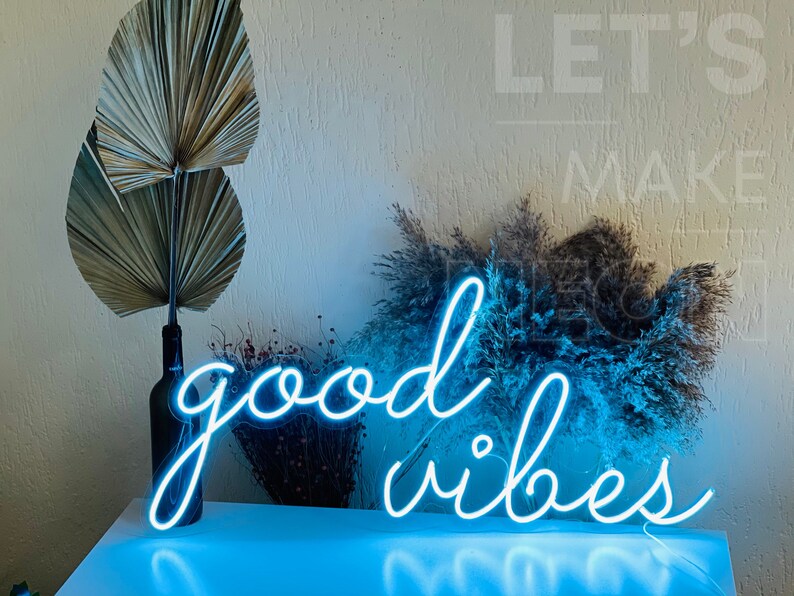 Neon Lights for Wall Neon Sign Good Vibes LED Neon Sign - Etsy