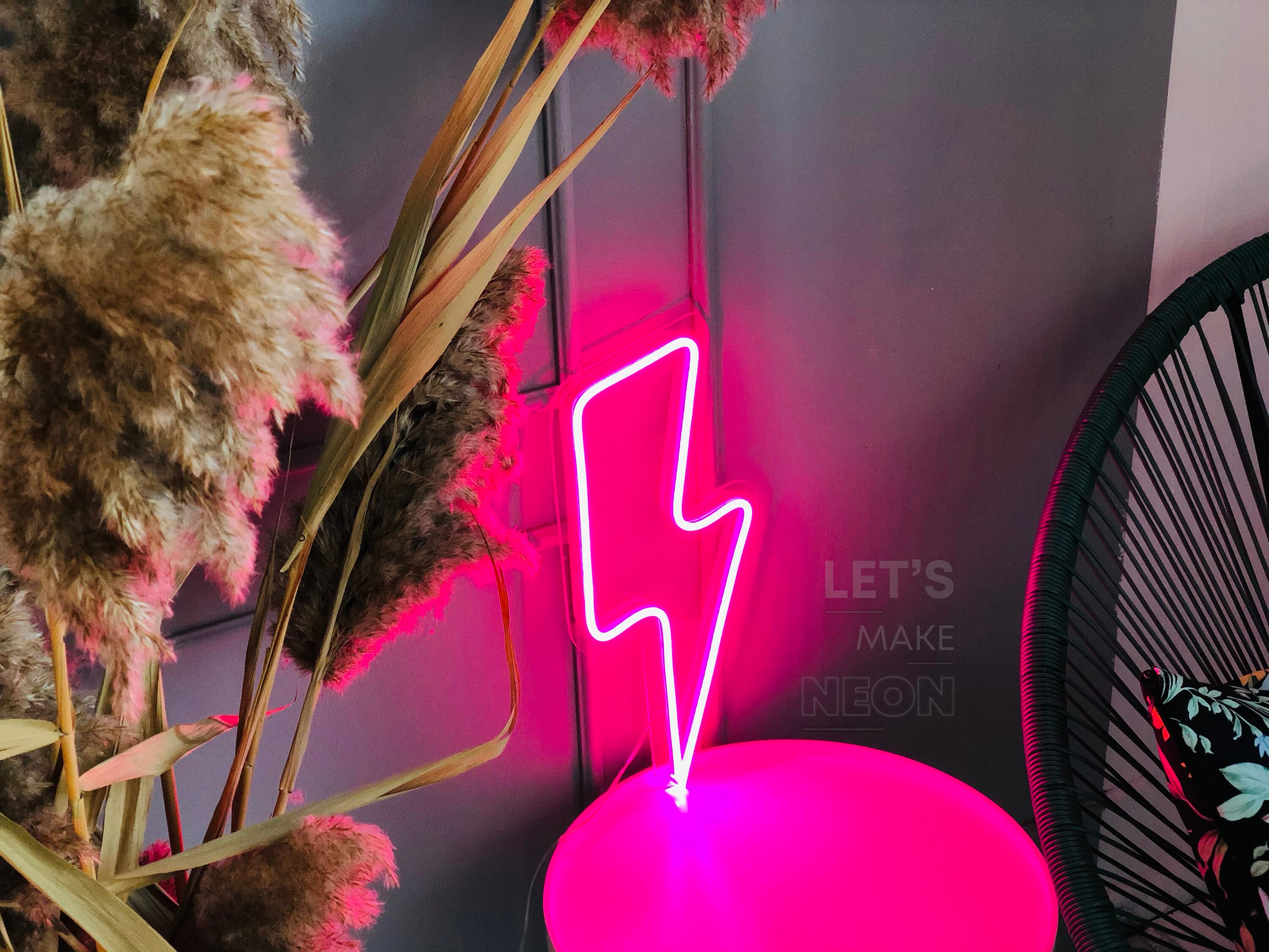 Lightning Bolt Neon Sign, Neon Lights, Bedroom Neon Sign, Neon Art Wall ...