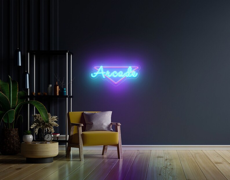 Retro Arcade Neon Sign Your Arcade Man-cave LED Sign Vice - Etsy